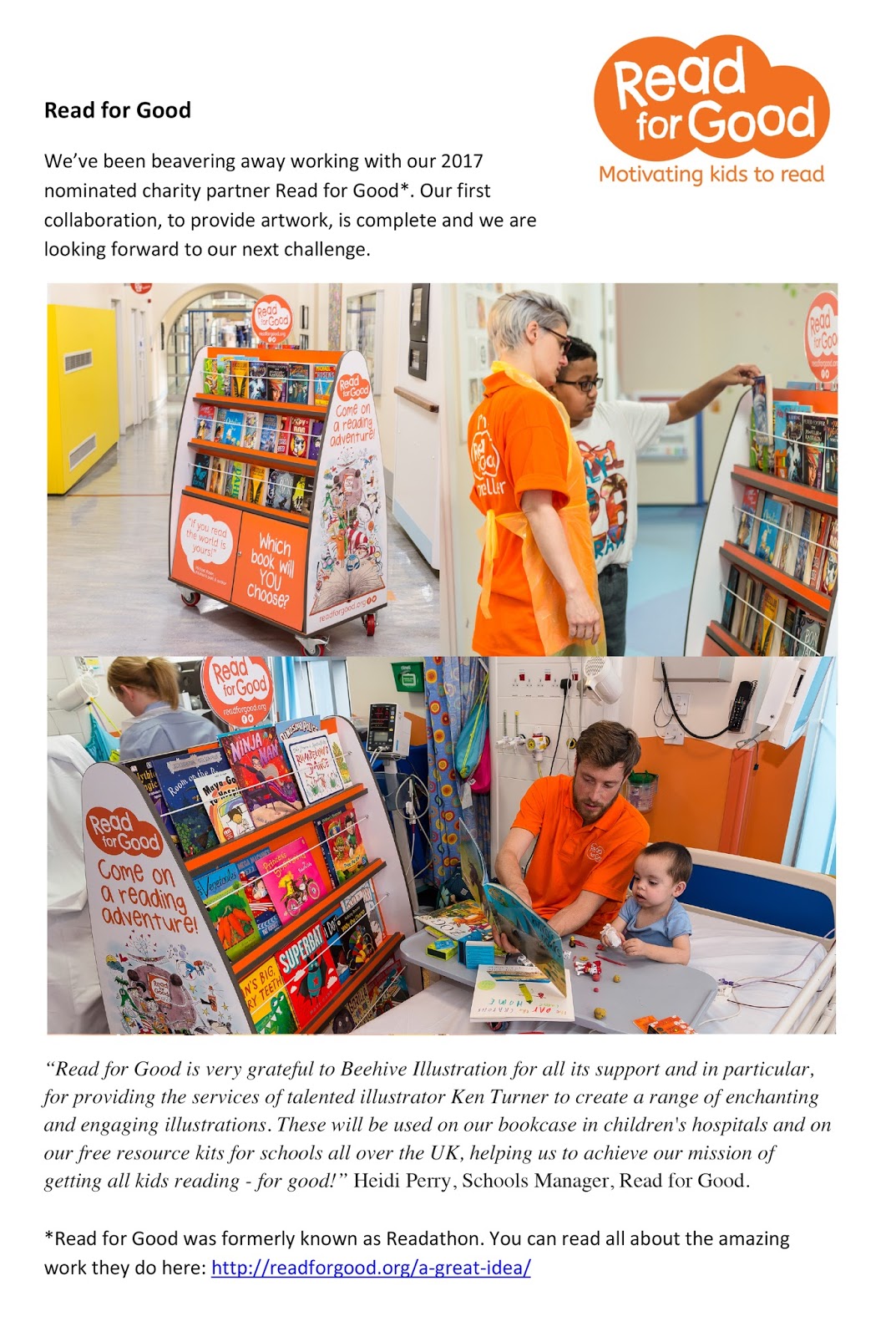 Ken Turner: Read for Good Bookcase Illustrations