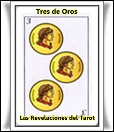 Tres de Oros - Baraja Española - - Las Revelaciones del Tarot