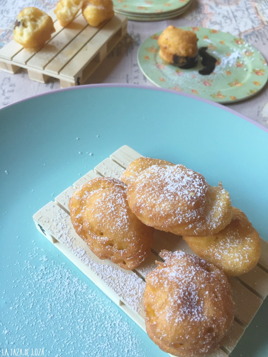 Buñuelos rellenos de chocolate | La Taza de Loza