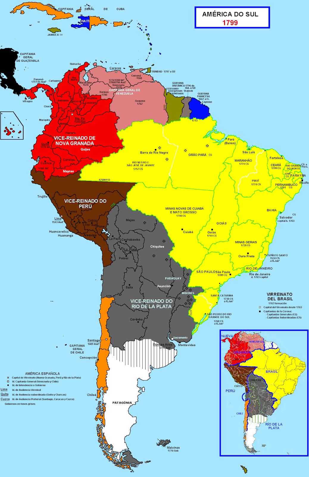 Continuando a Aula de História...: AMÉRICA DO SUL NA ÉPOCA COLONIAL