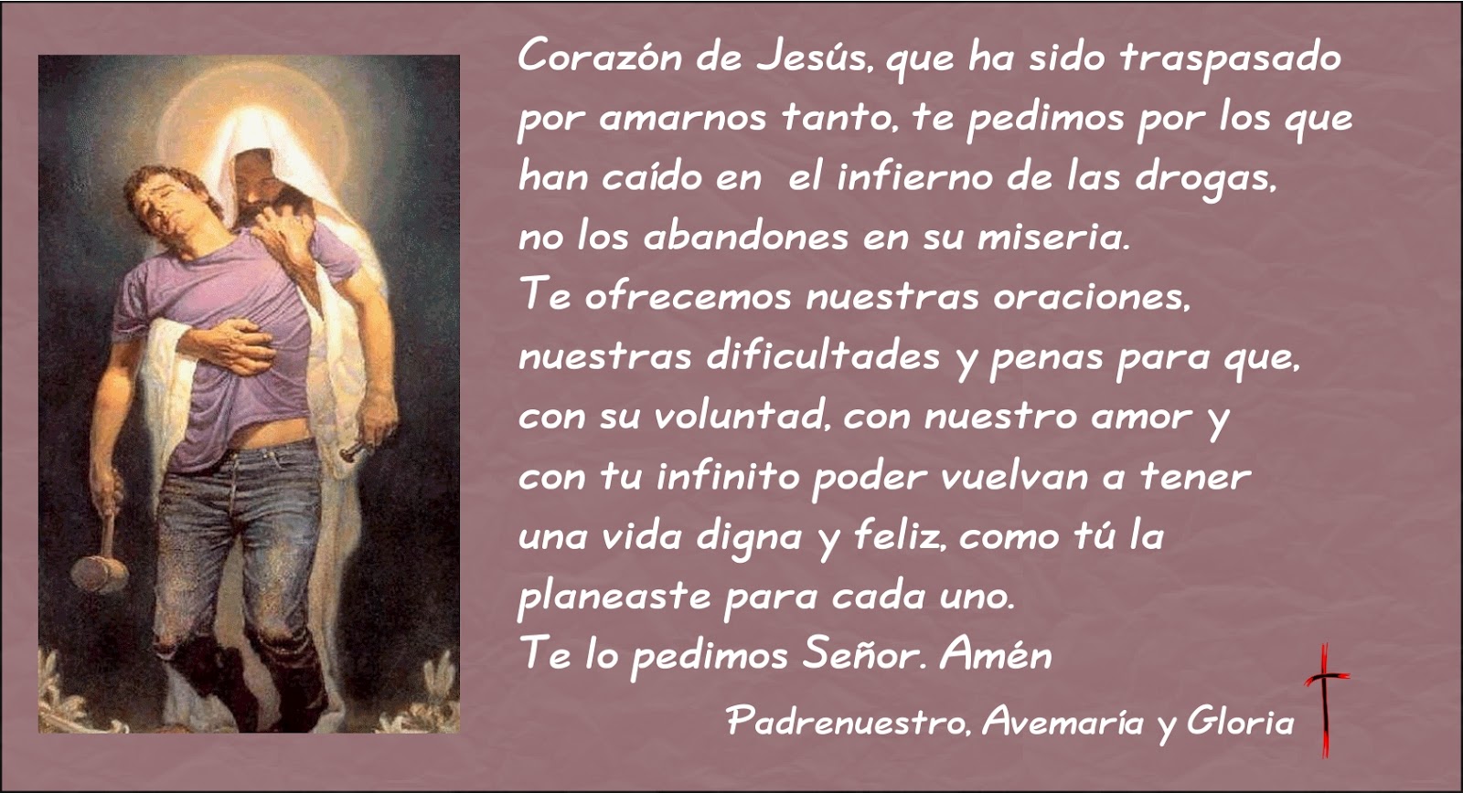 TARJETAS Y ORACIONES CATOLICAS: ORACIÓN POR LOS DROGADICTOS 2