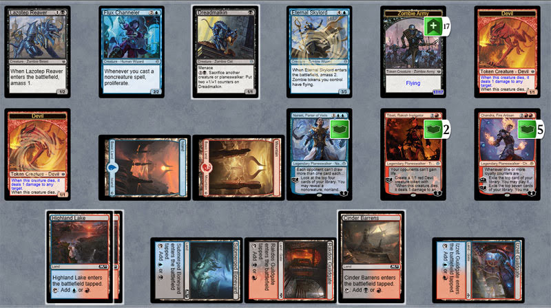 Magic the Gathering Adventures: WAR Grixis Amass + Proliferate