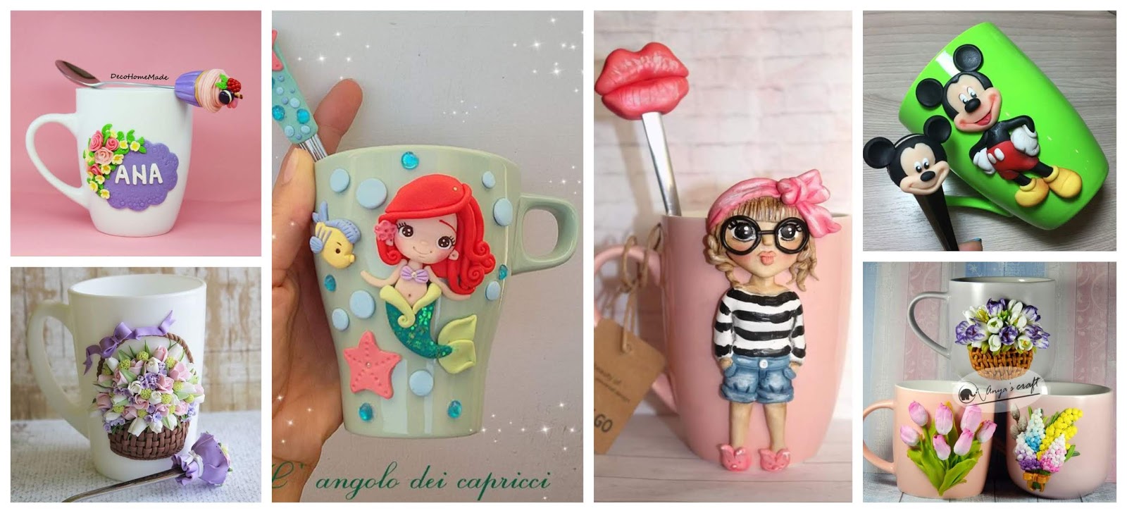 Aprende cómo decorar tazas con figuras de porcelana fría ~ Solountip.com