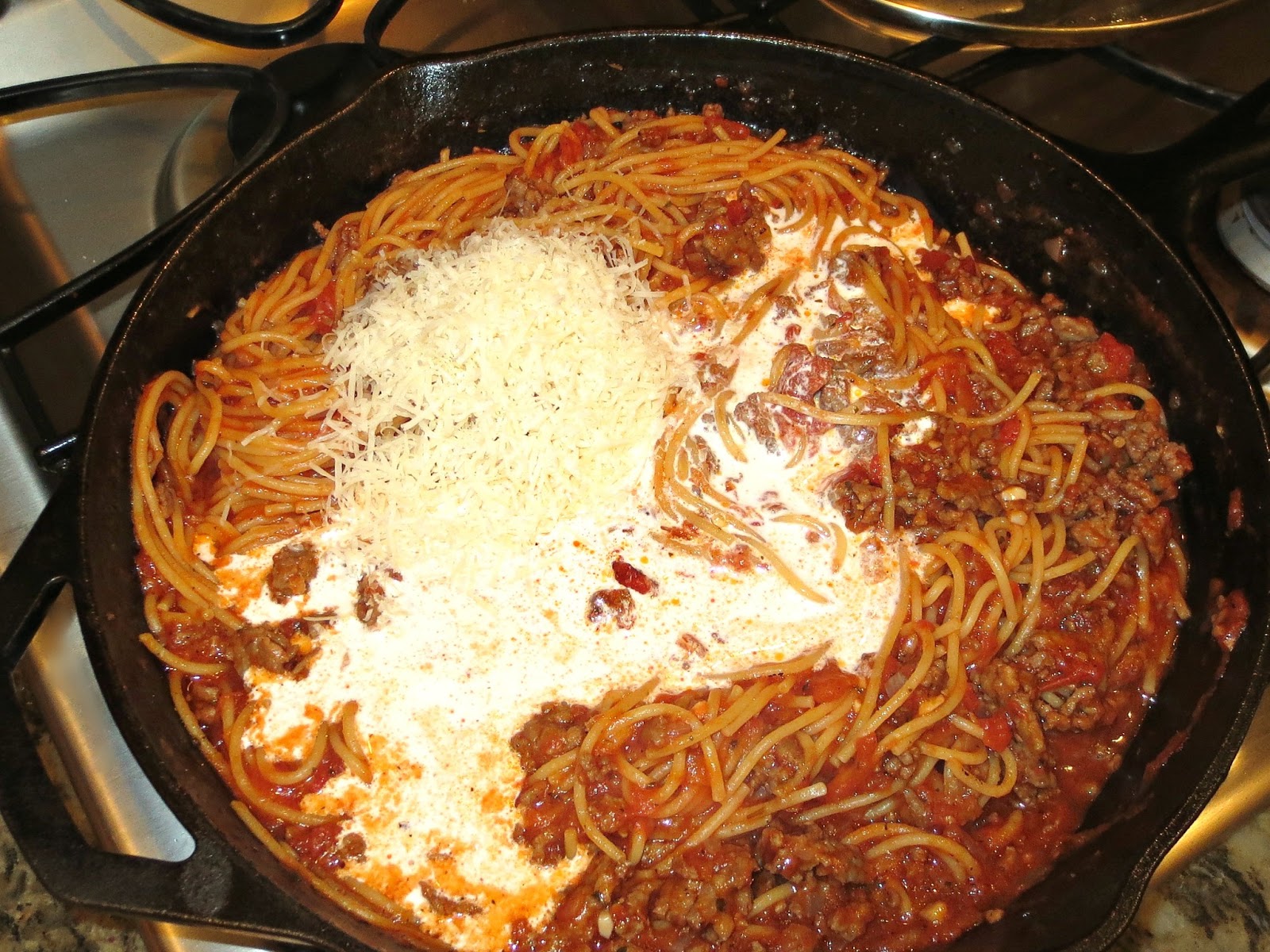 Kaitlin in the Kitchen: Creamy Skillet Spaghetti
