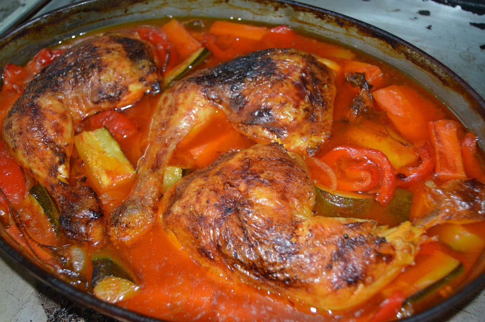 Doce Tentação: pernas de frango no forno com legumes