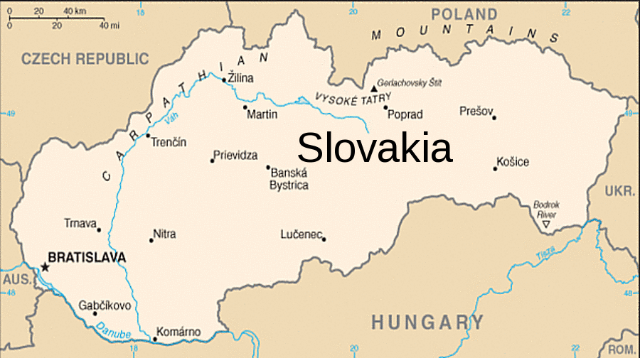 Where Is Slovakia On A Map Of Europe - United States Map