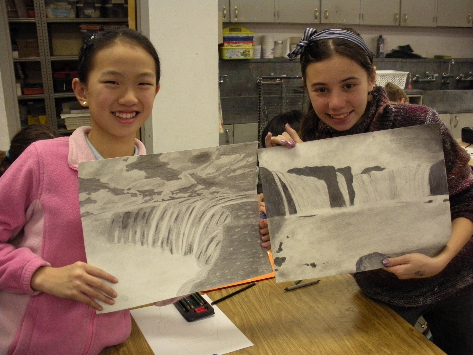 Studio Art with Ms. Hopenwasser: Grade 6: Landscape Drawings with ...