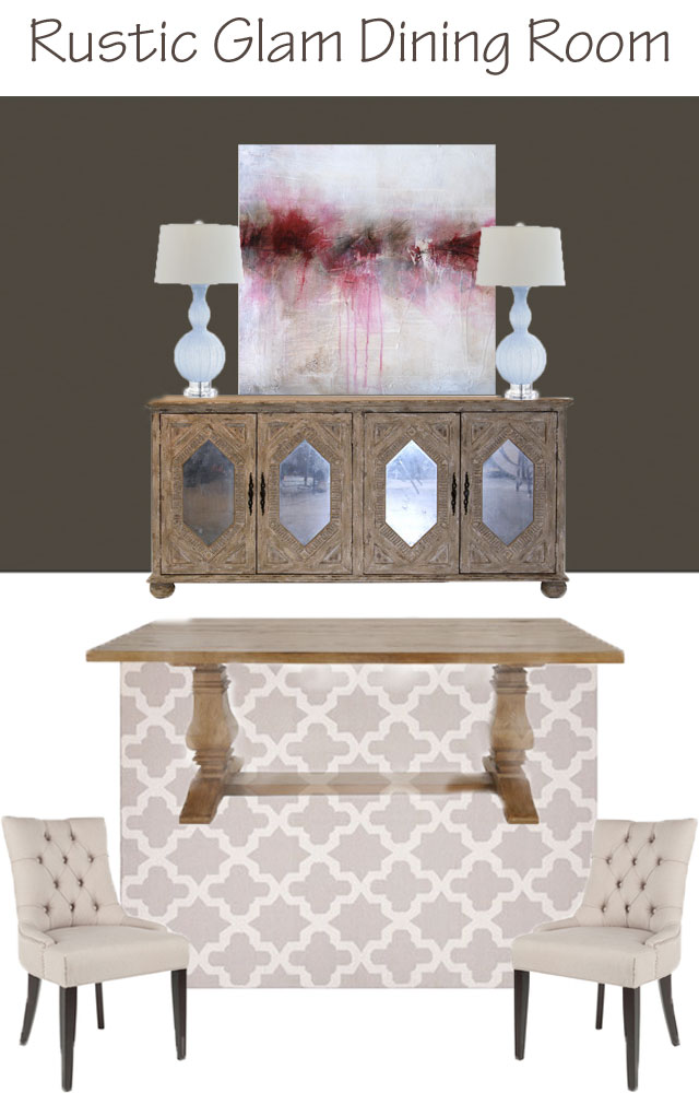 The Peak of Très Chic: Rustic Glam Dining Room