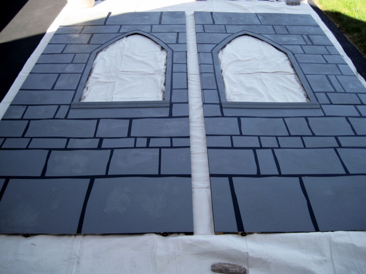 Haunted Eve's Halloween Blog: Gothic Castle Wall Panels Completed