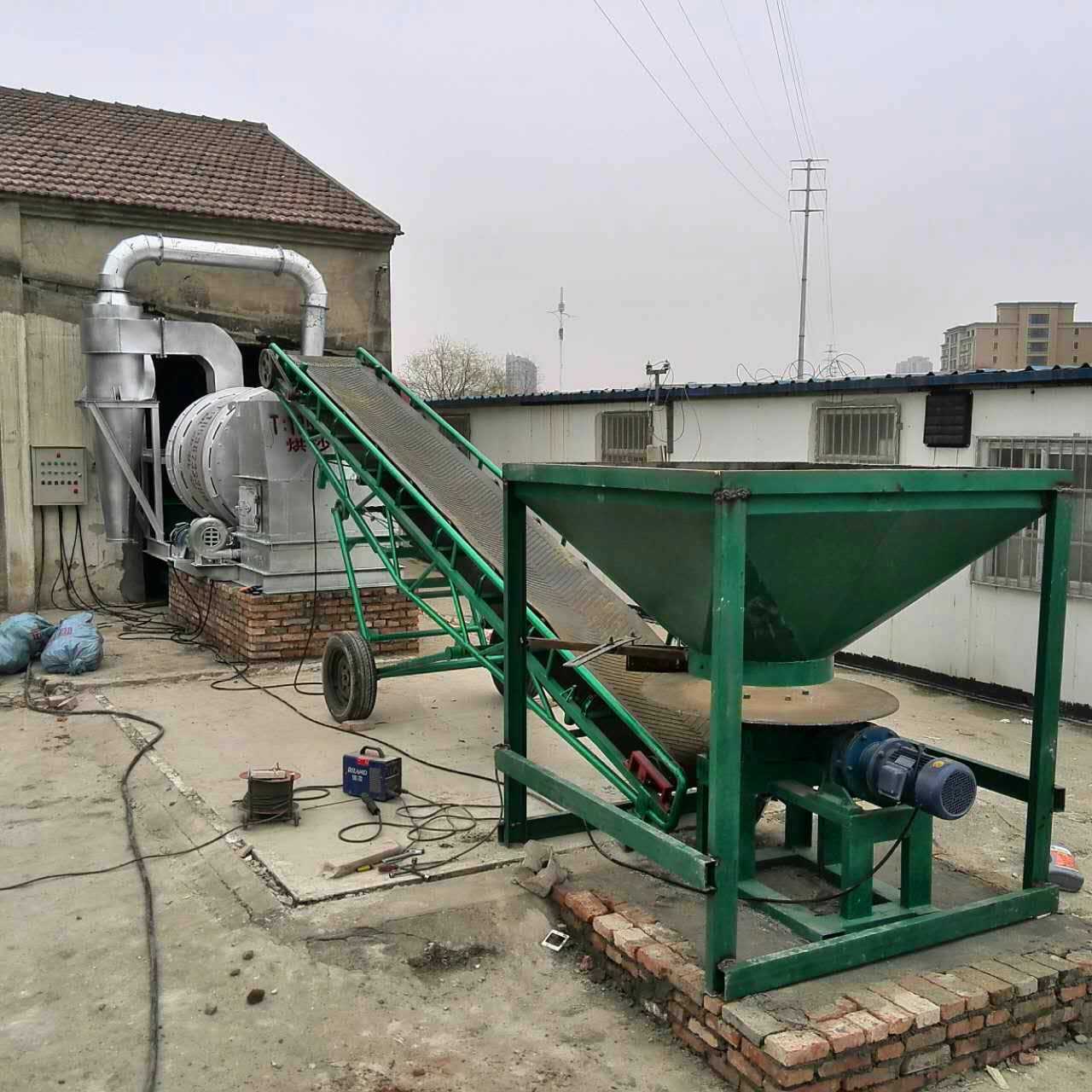 Small capacity sand dryer machine with coal burner