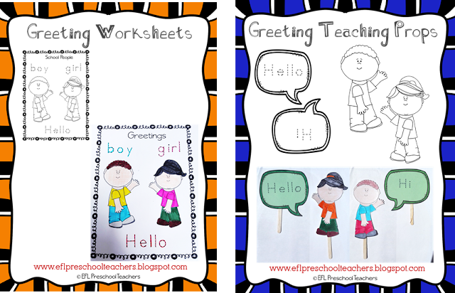 ESL/EFL Preschool Teachers: Greetings Theme Resources for ELL
