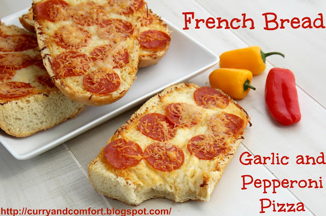 Kitchen Simmer: Garlic and Pepperoni French Bread Pizzas
