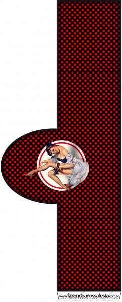 Pin Up in Black with Red Polka Dots: Free Printable Candy Bar Labels ...