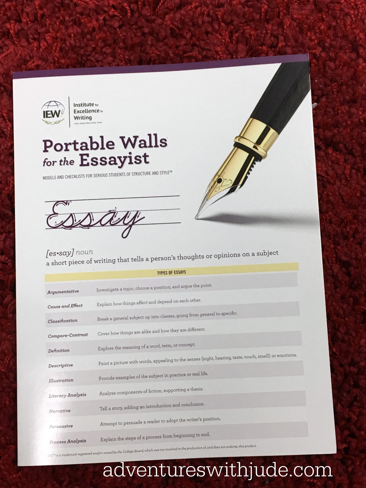 Adventures with Jude: IEW: High School Essay Intensive (Homeschool ...