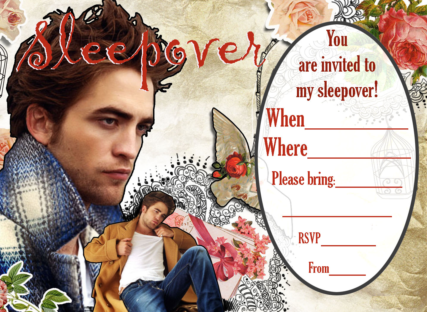 INVITATIONS FOR SLEEPOVER PARTY