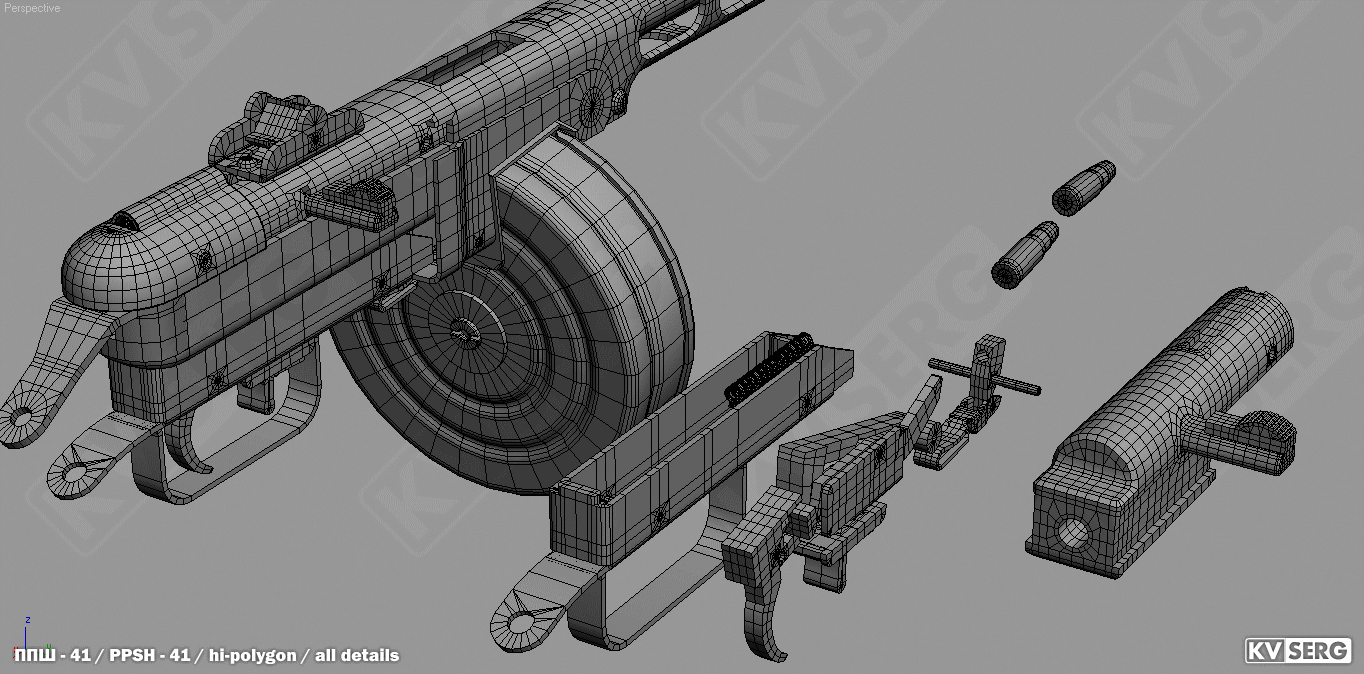 KVSERG ART: Additional images of the model PPSH-41