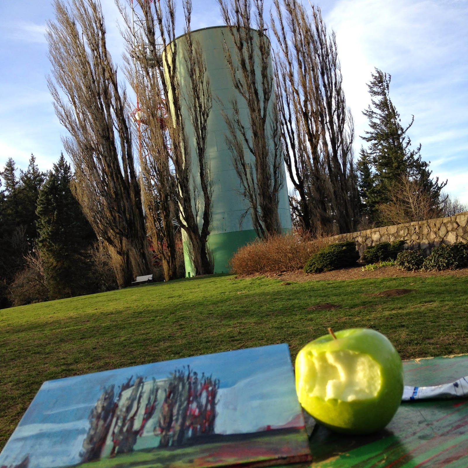 brett superstar art: Water tower painting.