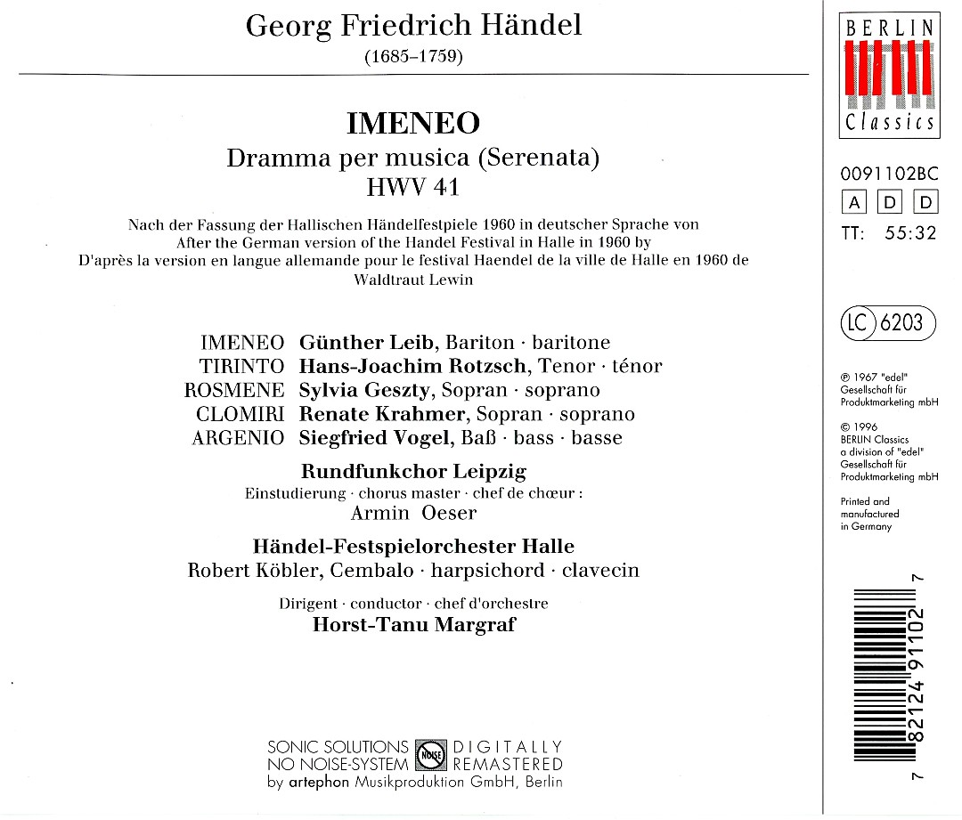 makdelart - classique: Handel - Imeneo [highlights, sung in German ...