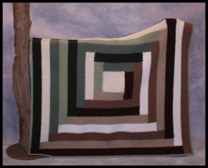 Kitty's Crafts: Log Cabin Throw - Donated to Charity