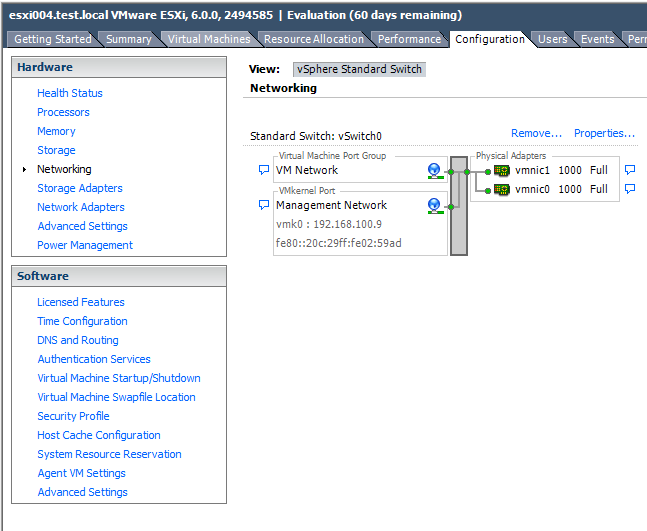 Manage Esxi Hosts using Vsphere Client