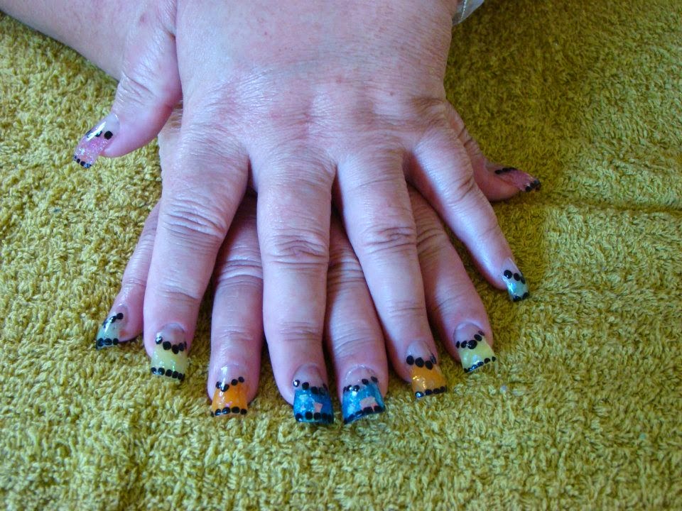 Disco Diva Collection Imported duck tail tips; sculpted on clear tips ...