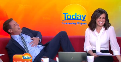 Karl Stefanovic Pranks Roz Kelly on 'Today' Show | Celebrity 2014