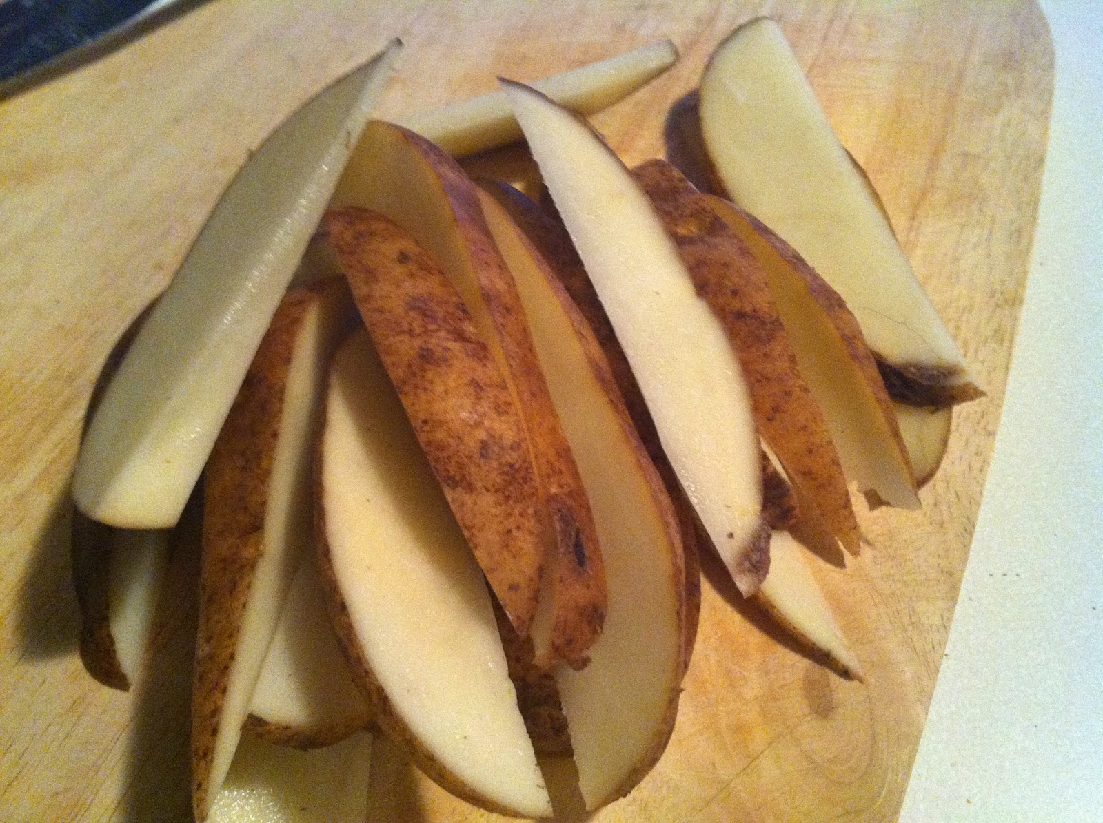 Parmesan Garlic Baked Potato Fries with Cucumber Dip