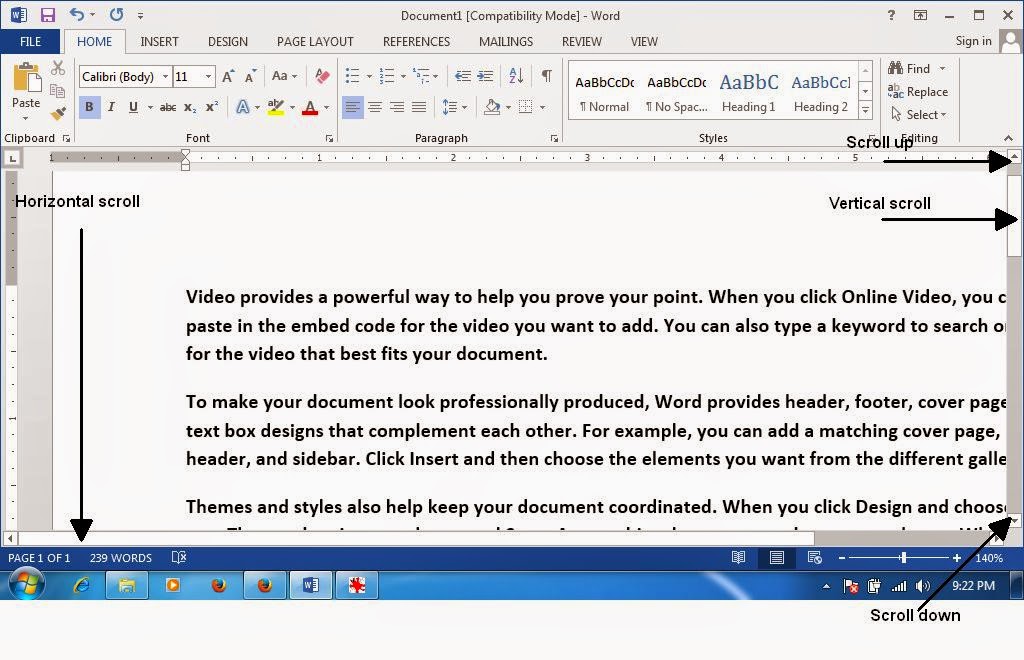 Berkerja dengan Move & Scroll di Ms Word 2013 ~ Smart Tutorial