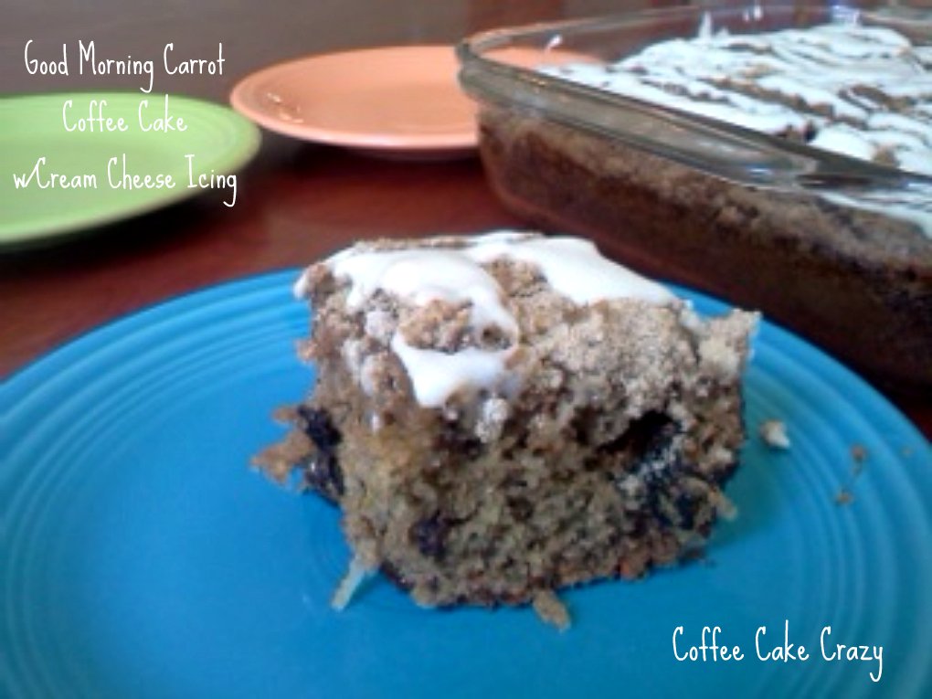 Good Morning Carrot Coffee Cake w/Cream Cheese Icing | Coffee Cake Crazy