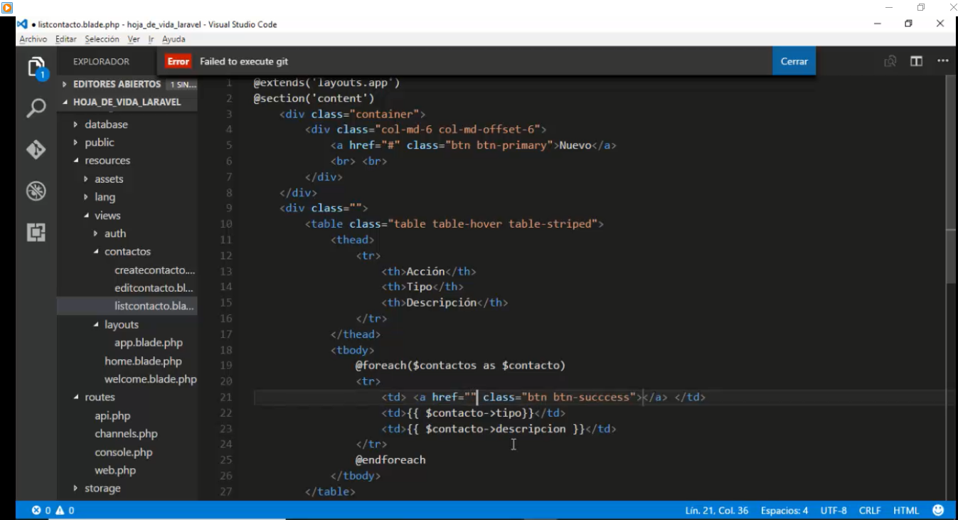 Crud Con Laravel 8 Mariadb Y Visual Studio Code 1ra
