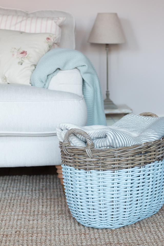 We Made This Home: Painted Wicker Storage Baskets