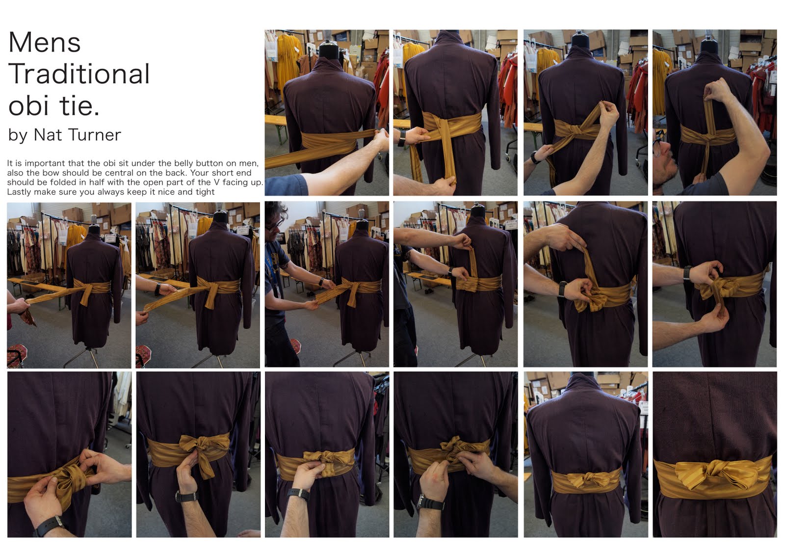 My Little Life: How to tie a traditional mens obi.