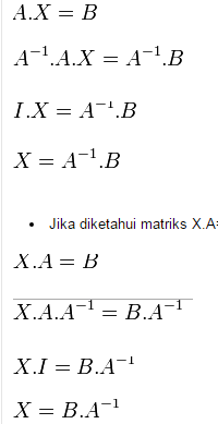 Rumus - Rumus Matriks