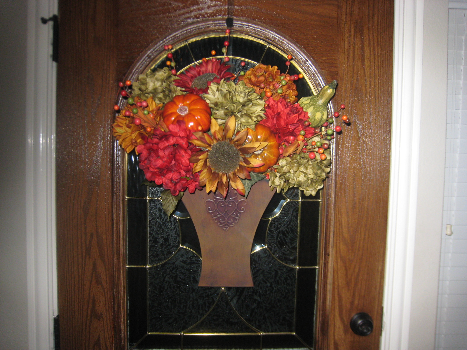 Sweet Ava Kate: Fall Door Bucket + Metallic Stacked Pumpkins