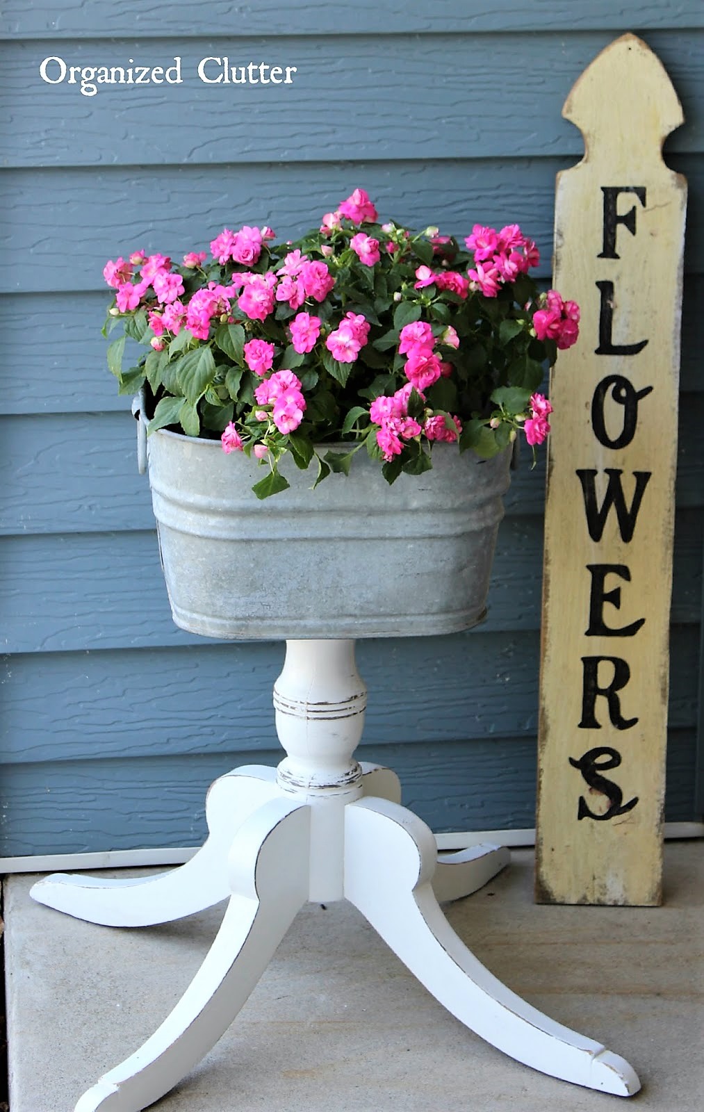 Adding Stool Legs to an Old Crate - Organized Clutter
