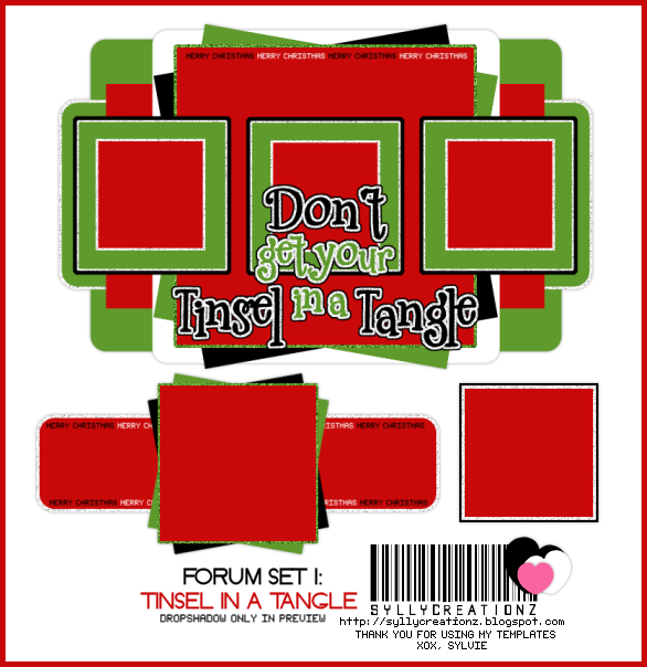 sylly creationz: Forum Set Templates 01 - Tinsel in a Tangle ♥