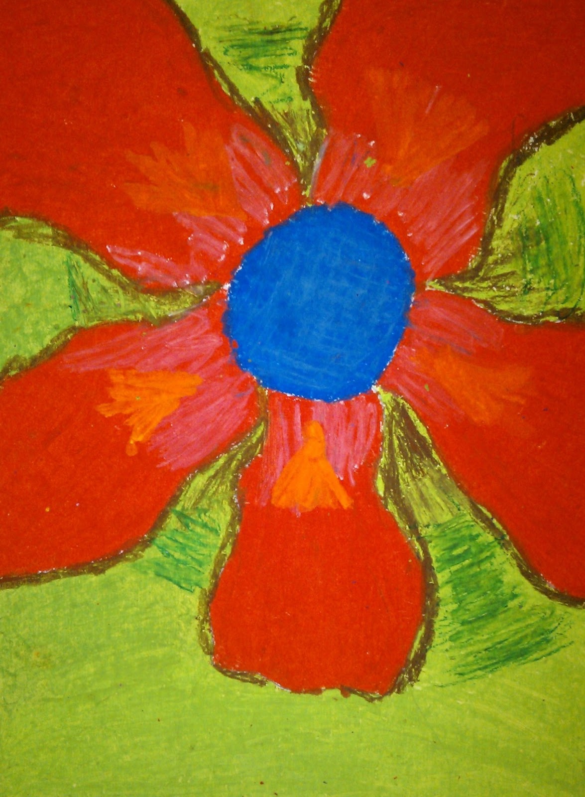 Miss M's Art Room: 4th grade Georgia O'Keeffe Inspired Oil Pastel Flowers