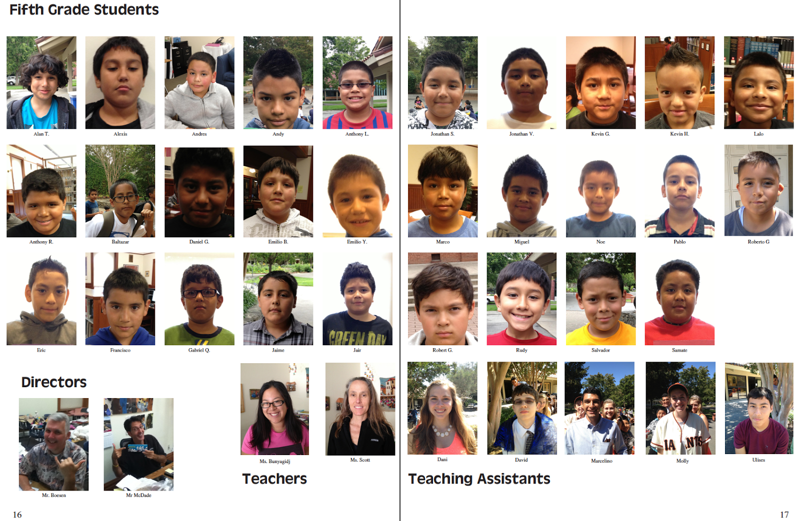 Bridge 5th grade: Yearbook