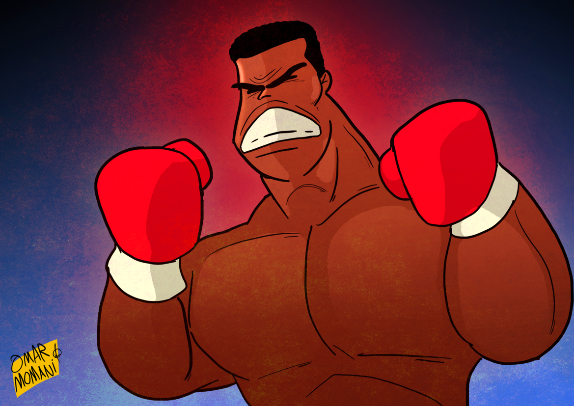 Omar Momani cartoons: Muhammad Ali