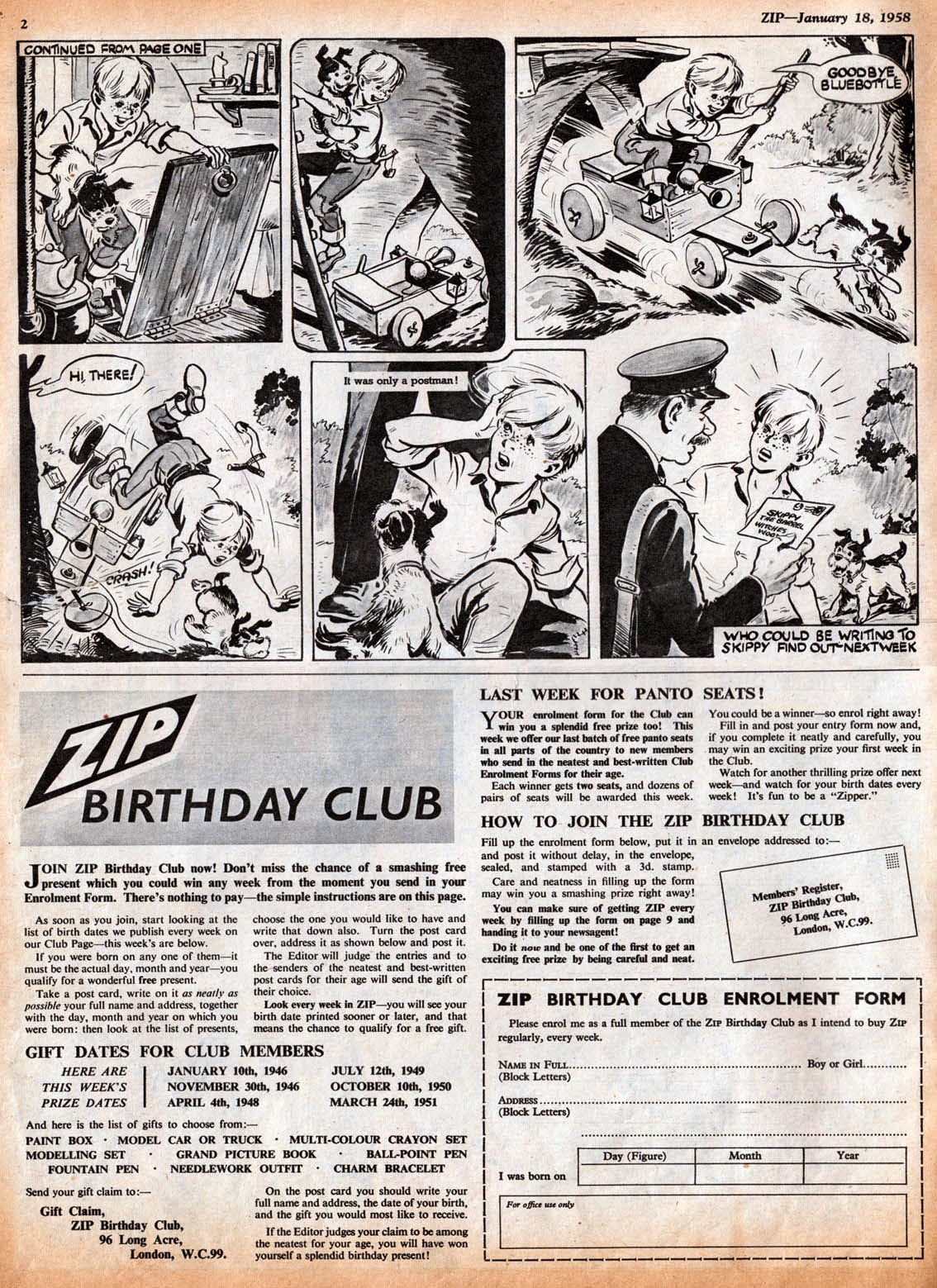 BLIMEY! The Blog of British Comics: ZIP (1958)