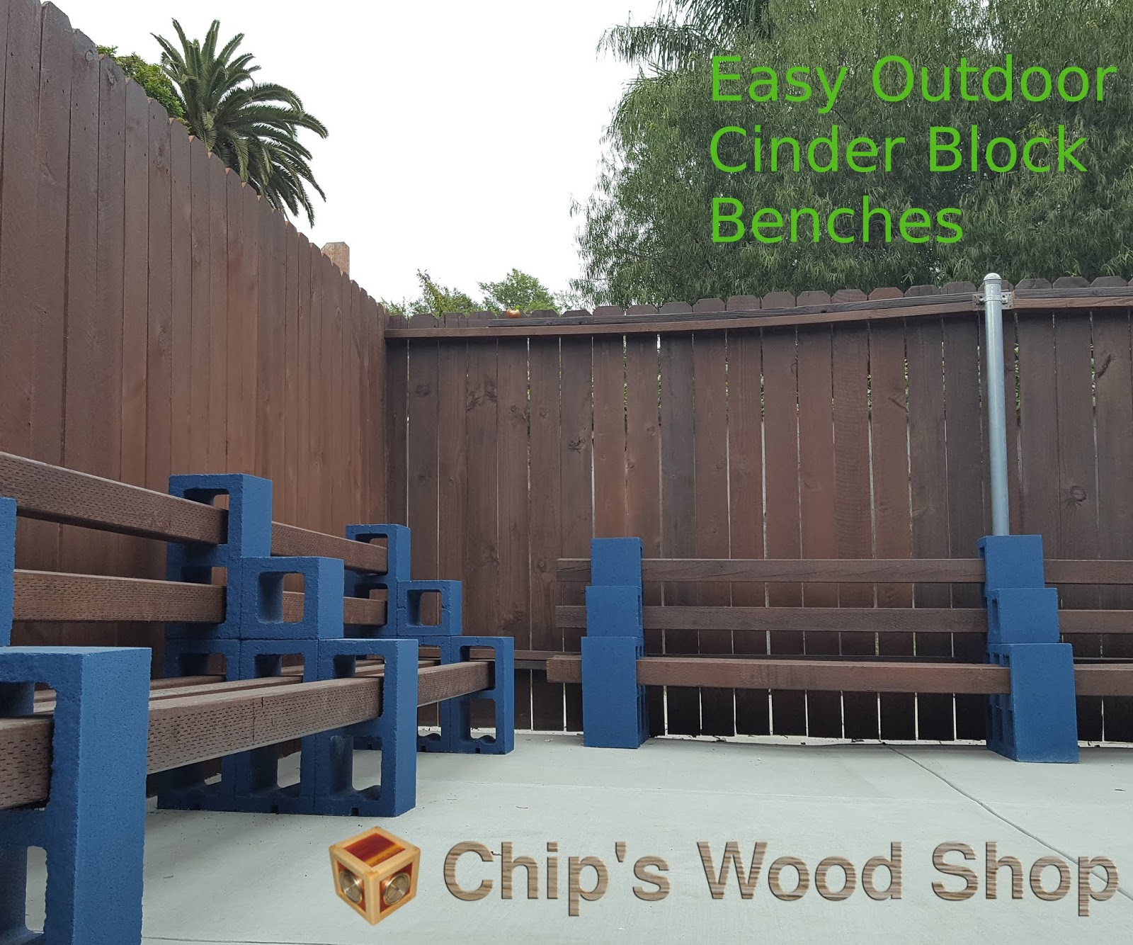 Chip's Wood Shop: Easy Cinder Block Benches