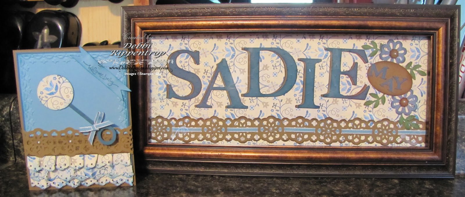 Debbi's Design Stamping: Sadie Name Frame