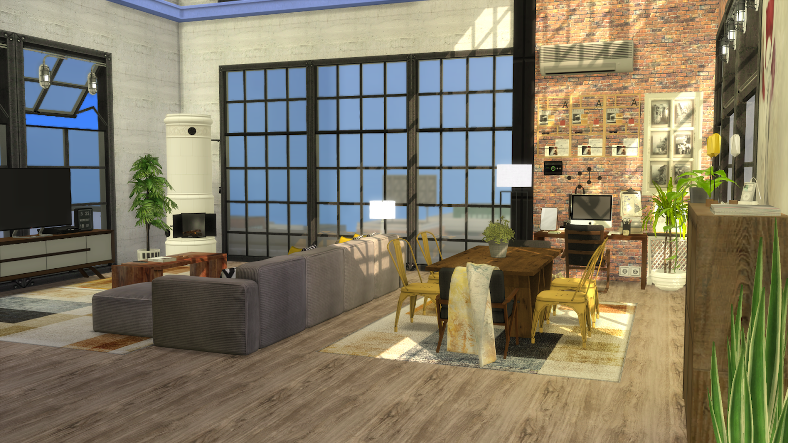 LUXURY AND MODERN LOFT + DOWNLOAD + TOUR + CC CREATORS | The Sims 4 - Dinha