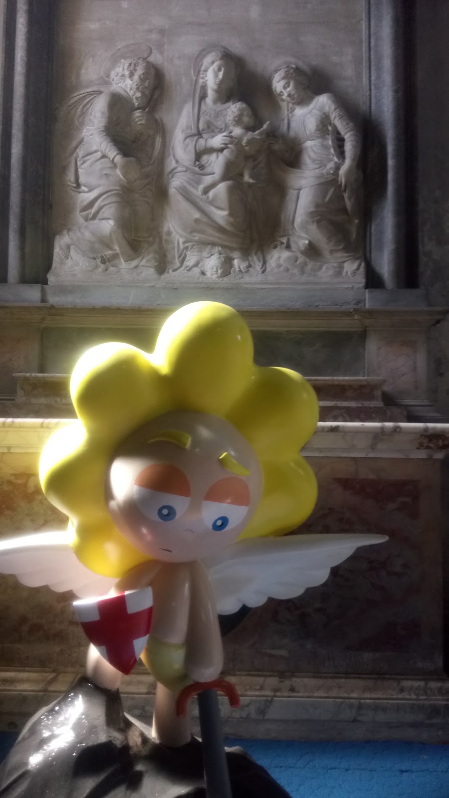 Extraordinary statues and images in a Rome church