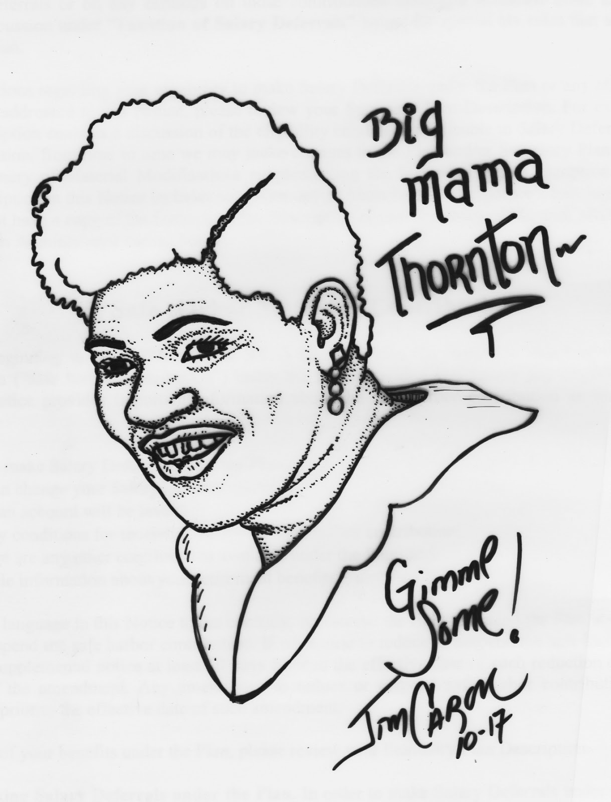 Jim Caron: Jim Caron dedicates to Big Mama Thornton