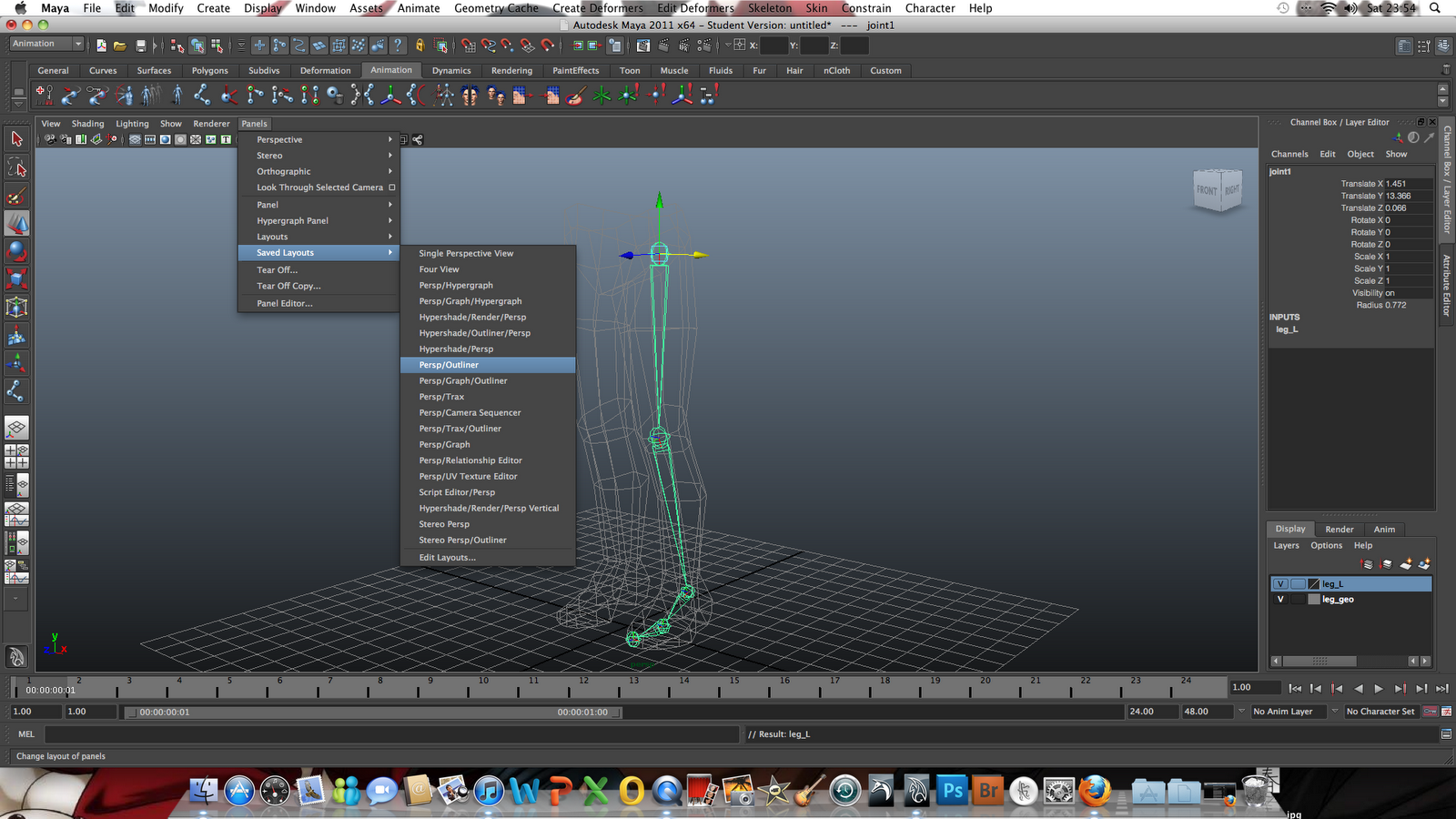 Rigging: Using Maya: Rigging Legs