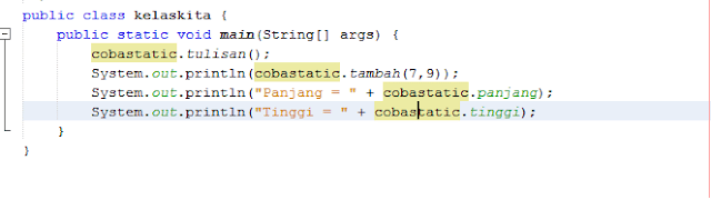 Menggunakan keyword static pada Java | "Siapapun Bisa Jadi Apapun"