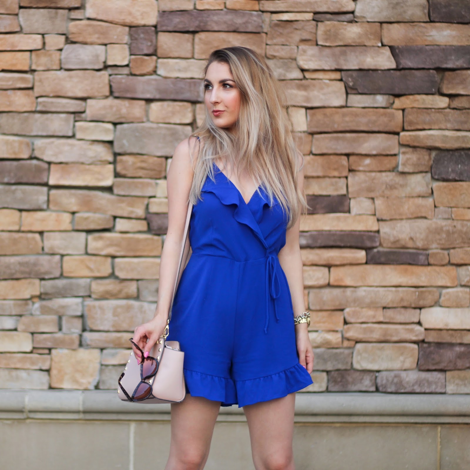 OUTFIT INSPIRATION // ROYAL BLUE ROMPER | A Classy Fashionista