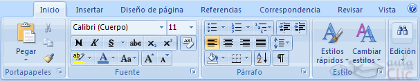 Francisco Javier: Menú Inicio de Word 2007