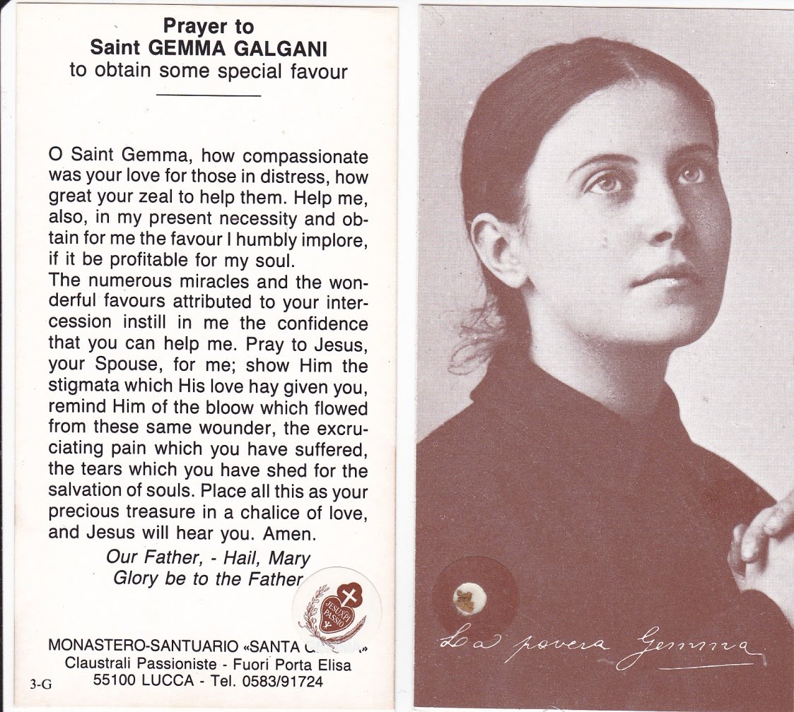 St Gemma Galgani: Free St Gemma item giveaway